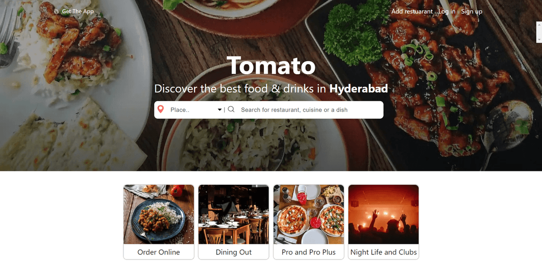 Zomato Frontend Clone